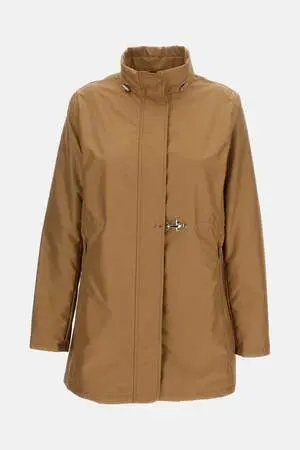 FAY Virginia Technical Poplin Overcoat - Multicolor