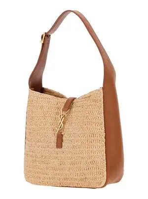 Saint Laurent Le 5 À 7 Raffia Shoulder Bag - Multicolor
