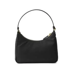 Prada Saffiano Leather Mini Bag With Top Handles - Black