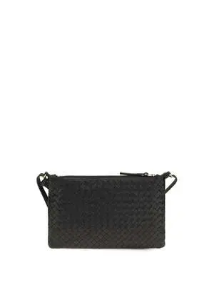 Bottega Veneta Intrecciato Woven Shoulder Bag - Black