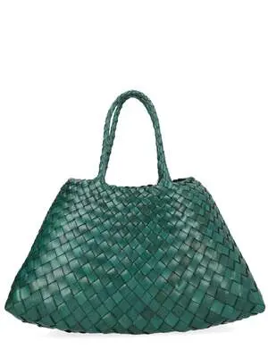 Dragon Diffusion Borsa Santa Croce Small Woven Leather Bag - Green