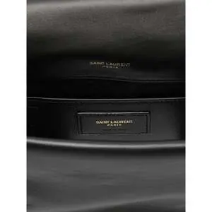 Saint Laurent Quilted Lamb Leather Satchel Bag With Chain Strap