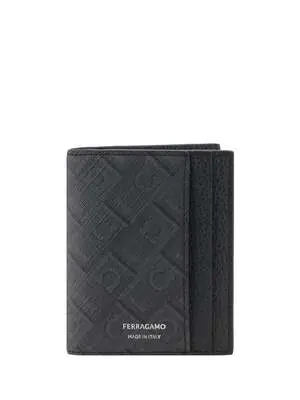 FERRAGAMO Leather Cardholder - Black