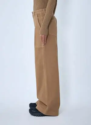 Moncler Wide-leg Cargo Pants With Oversized Patch Pockets - Brown