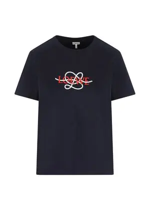 Loewe Logo Cotton T-shirt - Multicolor