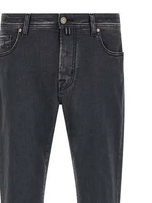 Jacob Cohen Bard Stonewashed Straight Leg Jeans - Gray