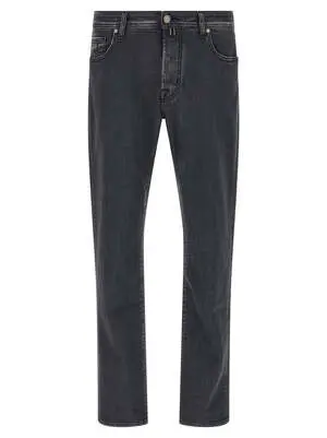 Jacob Cohen JACOB COHEN Bard Stonewashed Straight Leg Jeans Gray