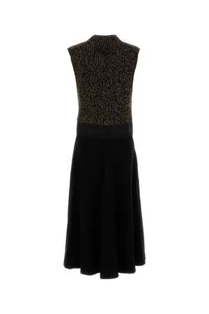 Prada Two-tone Wool Blend Dress - Multicolor