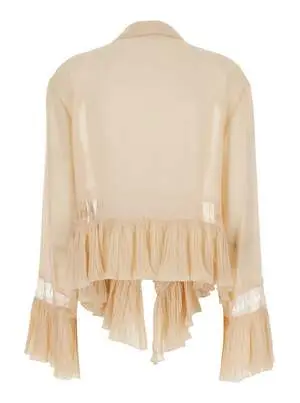 Blumarine Lace Detail Georgette Top