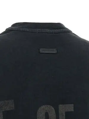 Fear Of God Fg 9 Heavy Cotton Sweater With Sun-fade Effect And Hand-printed Graphics