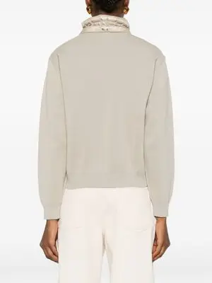 Herno Quilted High Neck Down Jacket With Contrasting Knit Sleeves
