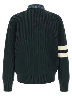 Dsquared2 Denim Mix Knit Cardigan