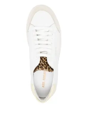 Axel Arigato Clean 90 Leather Sneakers With Animal Print Tongue