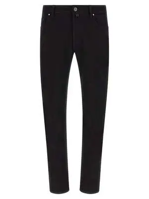 Jacob Cohen Bard Stonewashed Straight Leg Jeans - Black