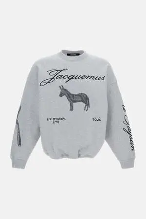 Jacquemus Le Sweatshirt Ane Embroidered Crewneck Sweatshirt