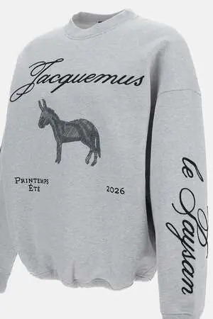 Jacquemus Le Sweatshirt Ane Embroidered Crewneck Sweatshirt
