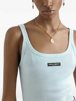 Dolce & Gabbana Ribbed Tank Top - Blue