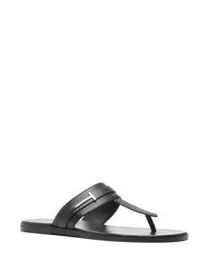 TOM FORD Smooth Leather T-sandals - Black