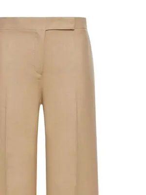 Max Mara Linen High-waisted Wide-leg Trousers - Multicolor