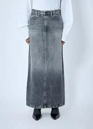 Acne Studios Denim Maxi Skirt - Gray