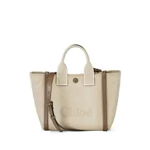 Chloé Neutral Canvas Tote Bag - Cream