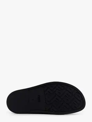 Fendi Ff Jacquard Fabric Feel Sandals With Buckles - Multicolor