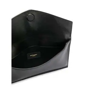 Saint Laurent Leather Matelassé Clutch Bag