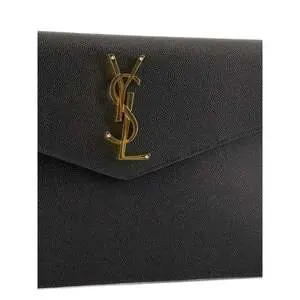 Saint Laurent Leather Matelassé Clutch Bag
