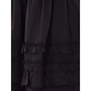 GANNI Mini Frill Dress - Black
