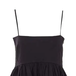 GANNI Mini Frill Dress - Black