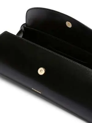 JIL SANDER Cannolo Iconic Line Small Shoulder Bag - Black