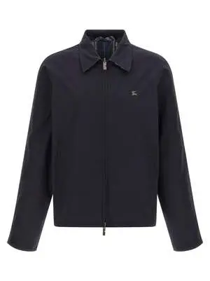 Burberry Reversible Jacket With Adjustable Hood - Blue