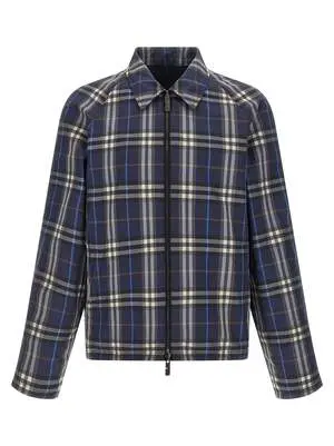 Burberry Reversible Jacket With Adjustable Hood - Blue