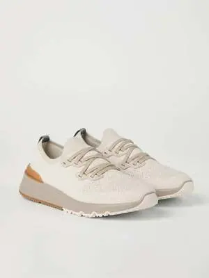 Brunello Cucinelli Knit Lace-up Sneakers - Multicolor
