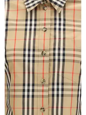 Burberry Stretch Cotton Check Shirt