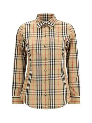 Burberry Stretch Cotton Check Shirt - Multicolor