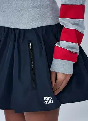 Miu Miu Gathered Mini Skirt