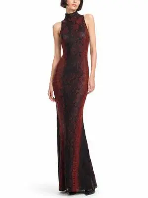 JEAN PAUL GAULTIER Long Dress With Python Print - Brown