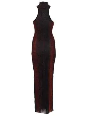 JEAN PAUL GAULTIER Long Dress With Python Print - Brown