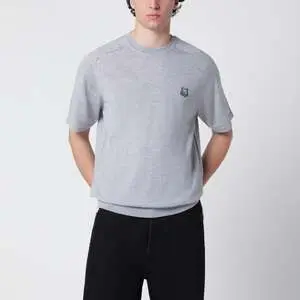 Maison Kitsuné Maison Kitsune Grey Melange Wool Sweater Gray