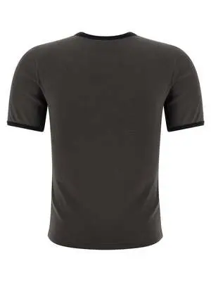 COURREGES Signature Contrast Trim T-shirt - Gray