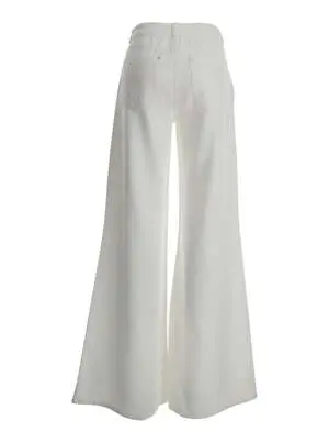 Blumarine White Five-pocket Flared Jeans