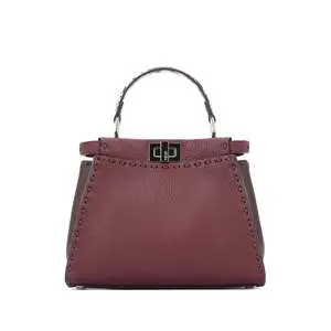 Fendi Calf Leather Tote Bag - Red