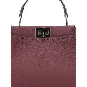 Fendi Calf Leather Tote Bag - Red