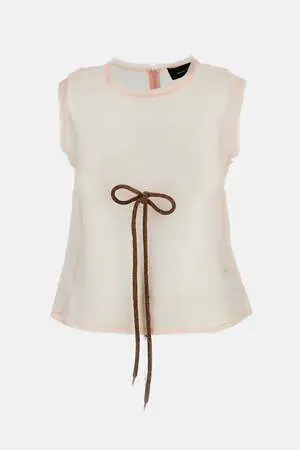 Simone Rocha Sleeveless Sheer Top - Multicolor