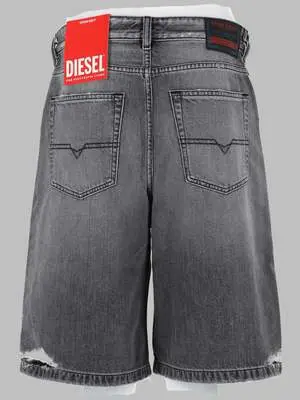 DIESEL® De-sire Relaxed Fit Denim Shorts - Gray