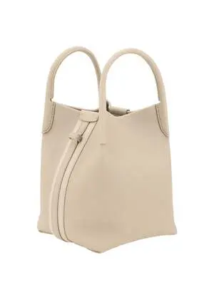 Loro Piana Small Bale Bucket Bag In Grained Leather - Pink