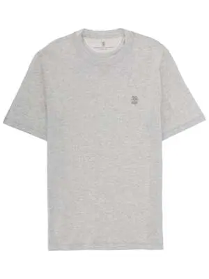 Brunello Cucinelli T-shirt With Logo - Gray