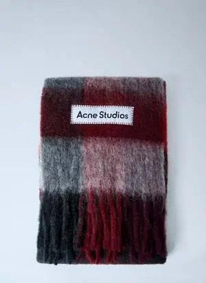 Acne Studios Wool-blend Fringed Scarf - Red