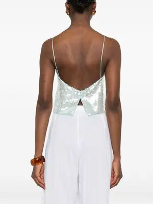 FORTE_FORTE Sequined Spaghetti Strap Top - Multicolor